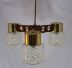 Classic 70s Teak Ceiling Light - The Light House